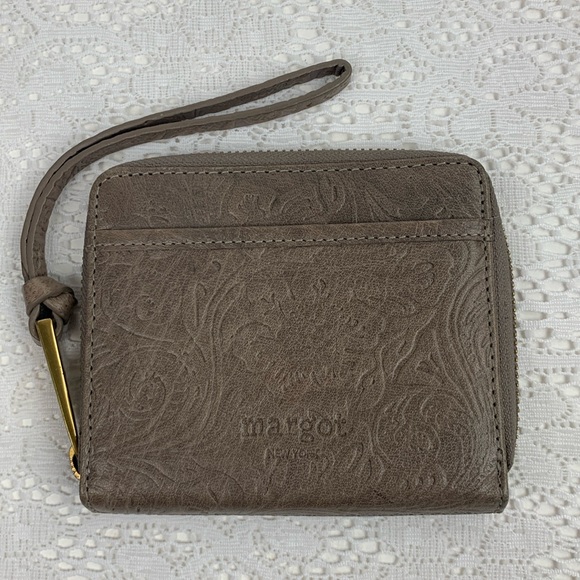 margot | Bags | Margot Anthropologie Leather Embroidered Zip Around ...